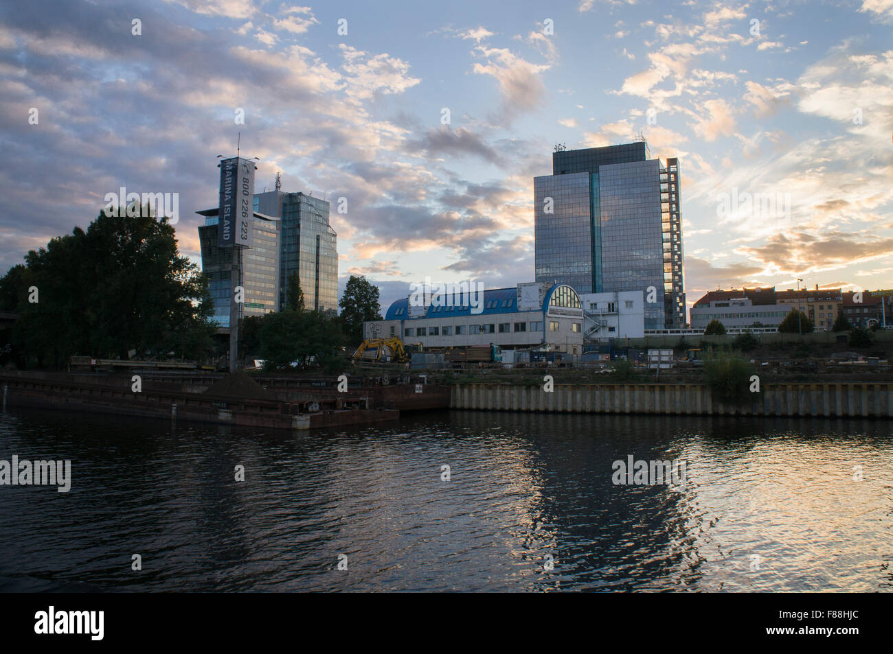 Prague Holesovice, Lighthouse Tower, Supreme Audit Office (SAO), Vltava ...