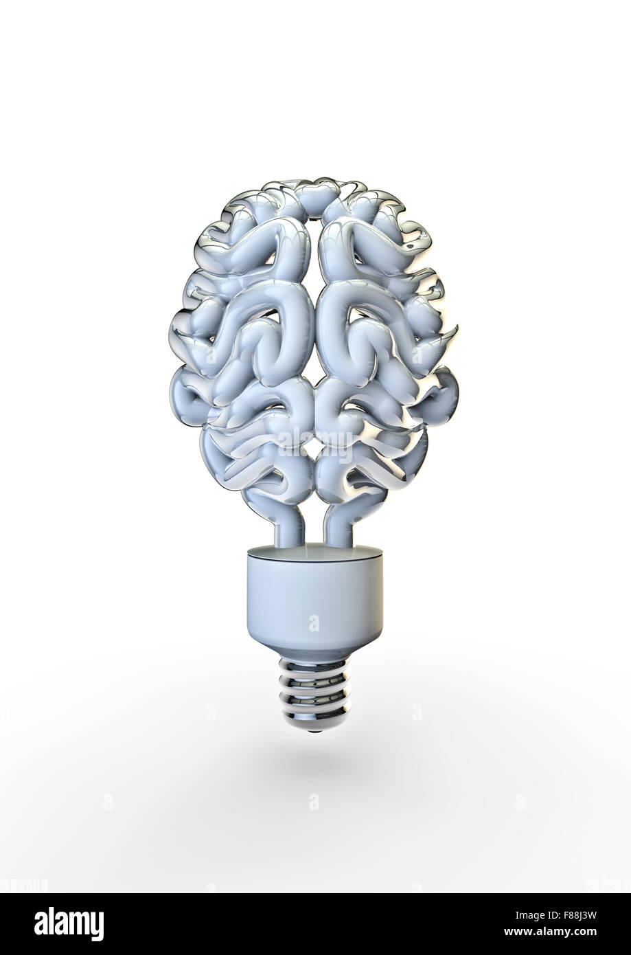 Energy bulb brain / 3D render of human brain as energy bulb Stock Photo ...