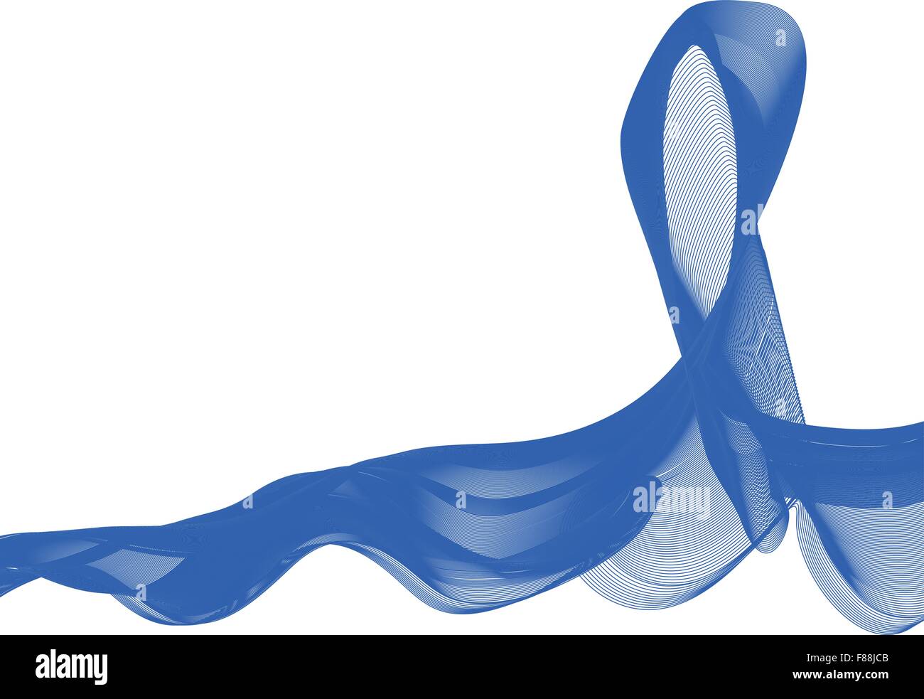Abstract vector white background with a blu rope drawing a ring. Vector ...