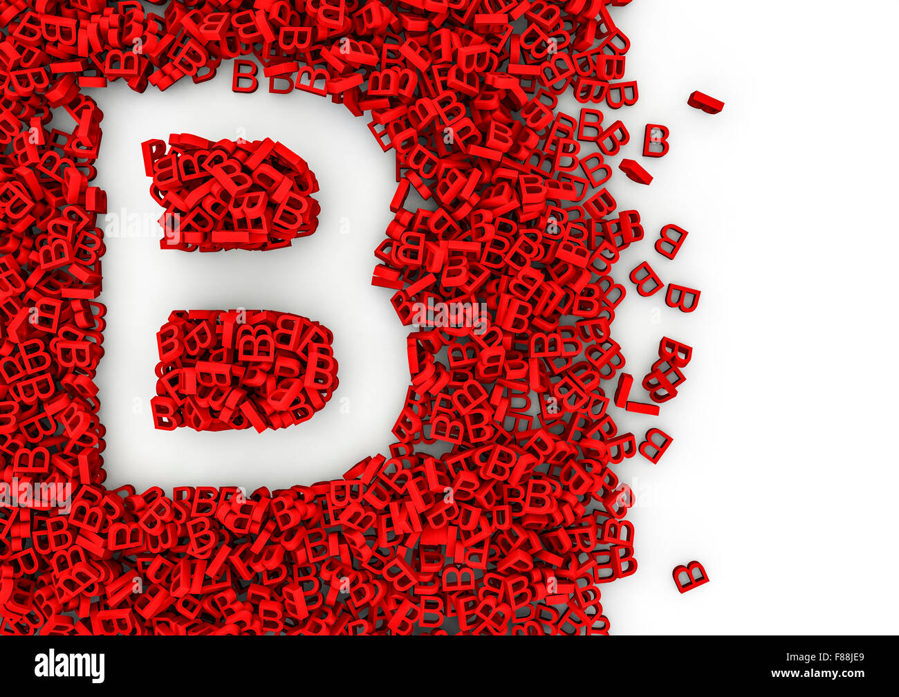 Void alphabet 3D / Letter shaped hole formed by thousands of smaller ...