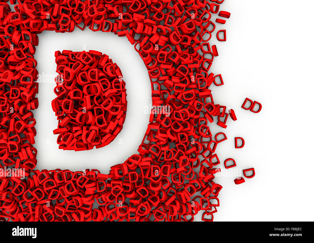 D letter alphabet hi-res stock photography and images - Alamy