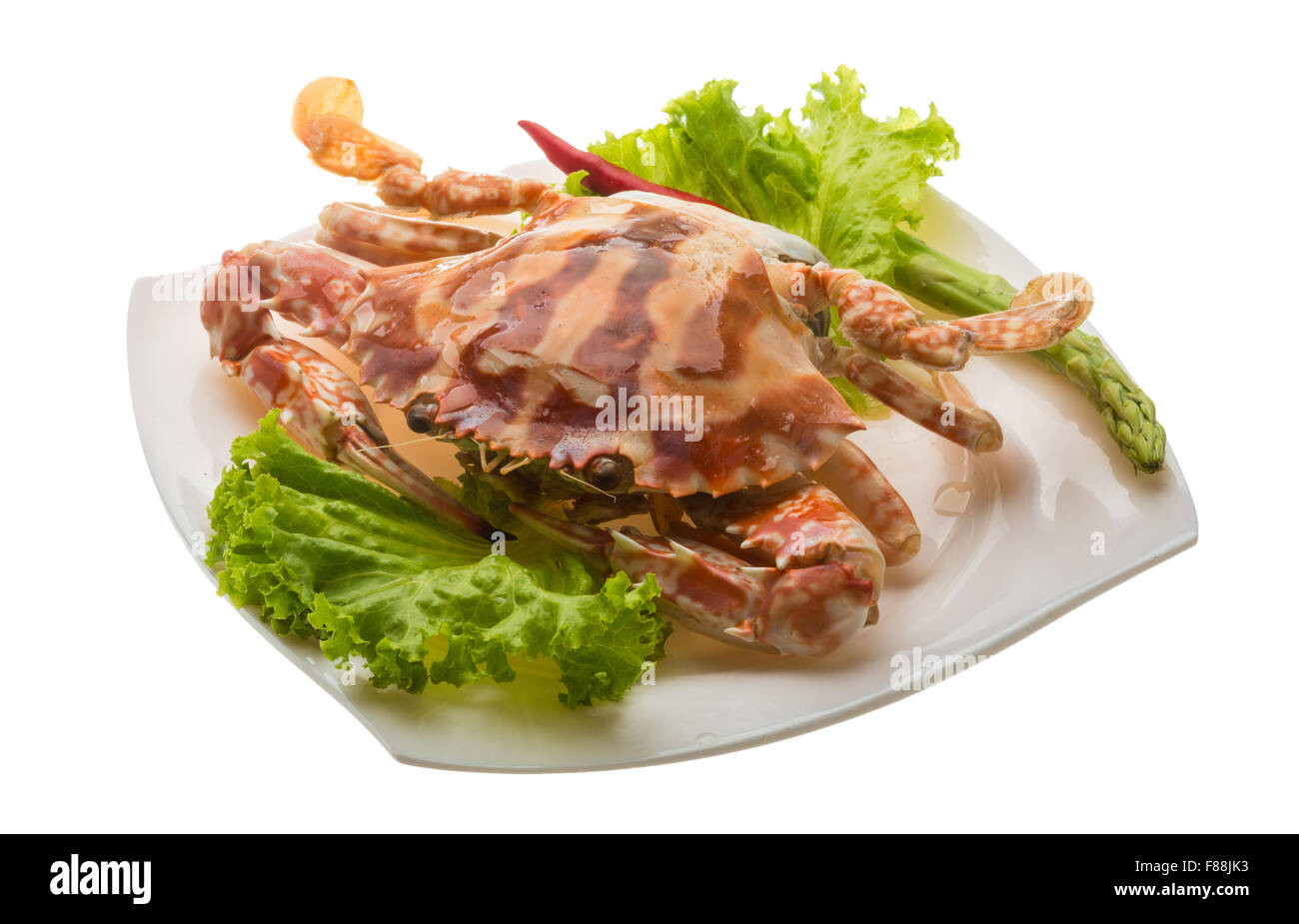 Red crab isolated on white Stock Photo - Alamy