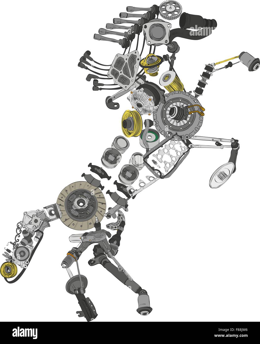 Clutch plate auto spare Stock Vector Images - Alamy