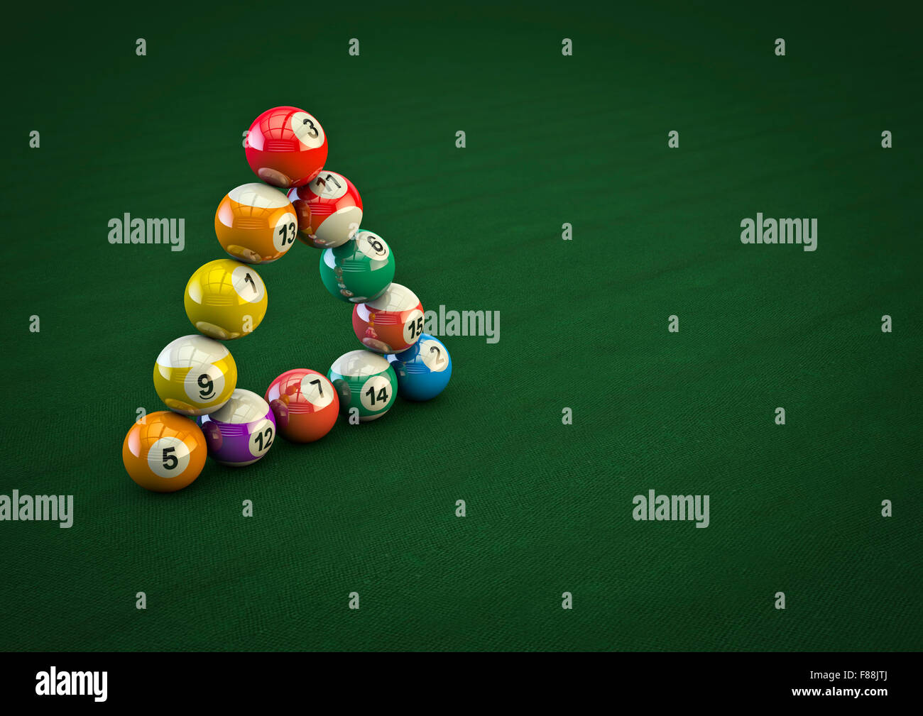 Billiard balls in formation hi-res stock photography and images - Alamy