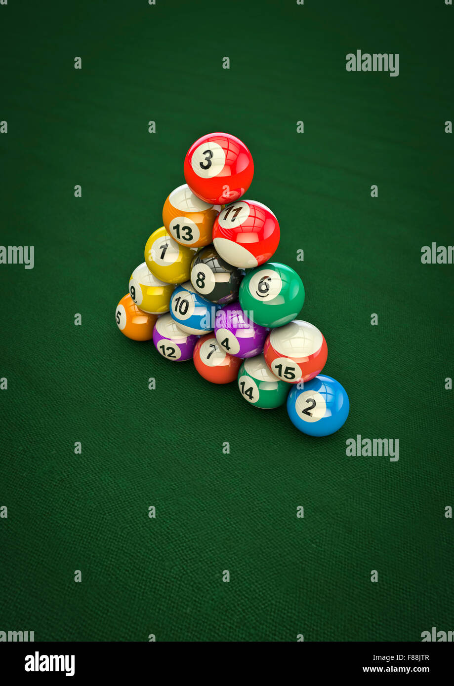 Billiard balls in formation hi-res stock photography and images - Alamy