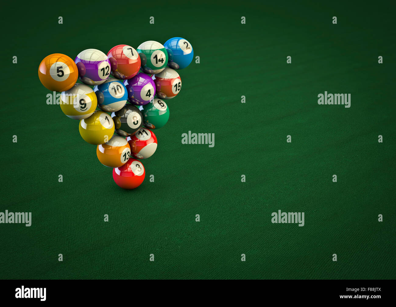 Billiard balls in formation hi-res stock photography and images - Alamy