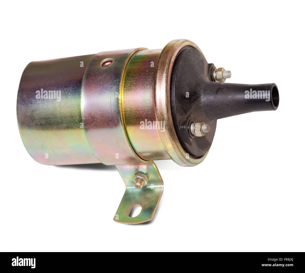 igniter coil. Isolated on white background with clipping path Stock ...