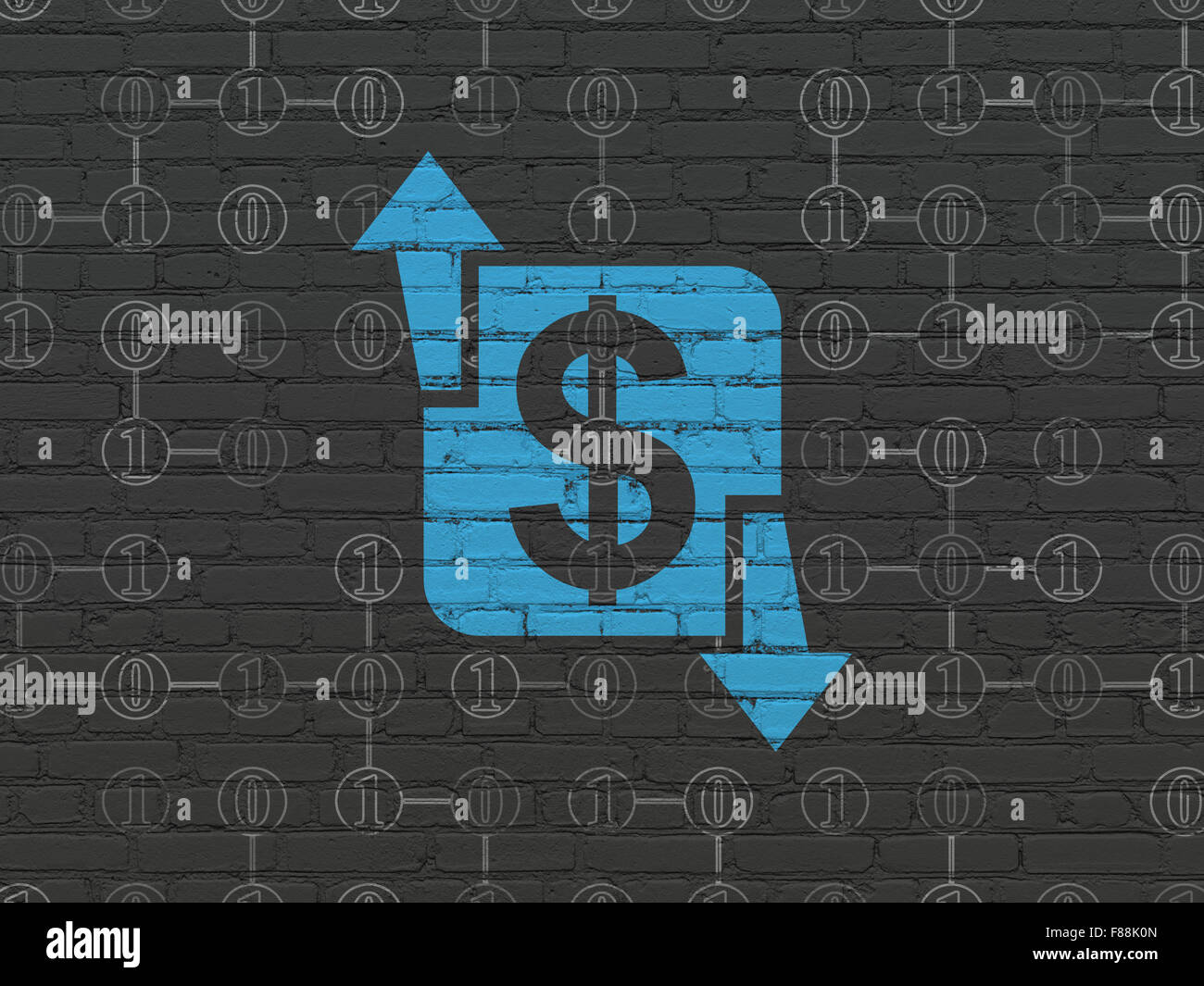 Finance concept: Finance on wall background Stock Photo - Alamy