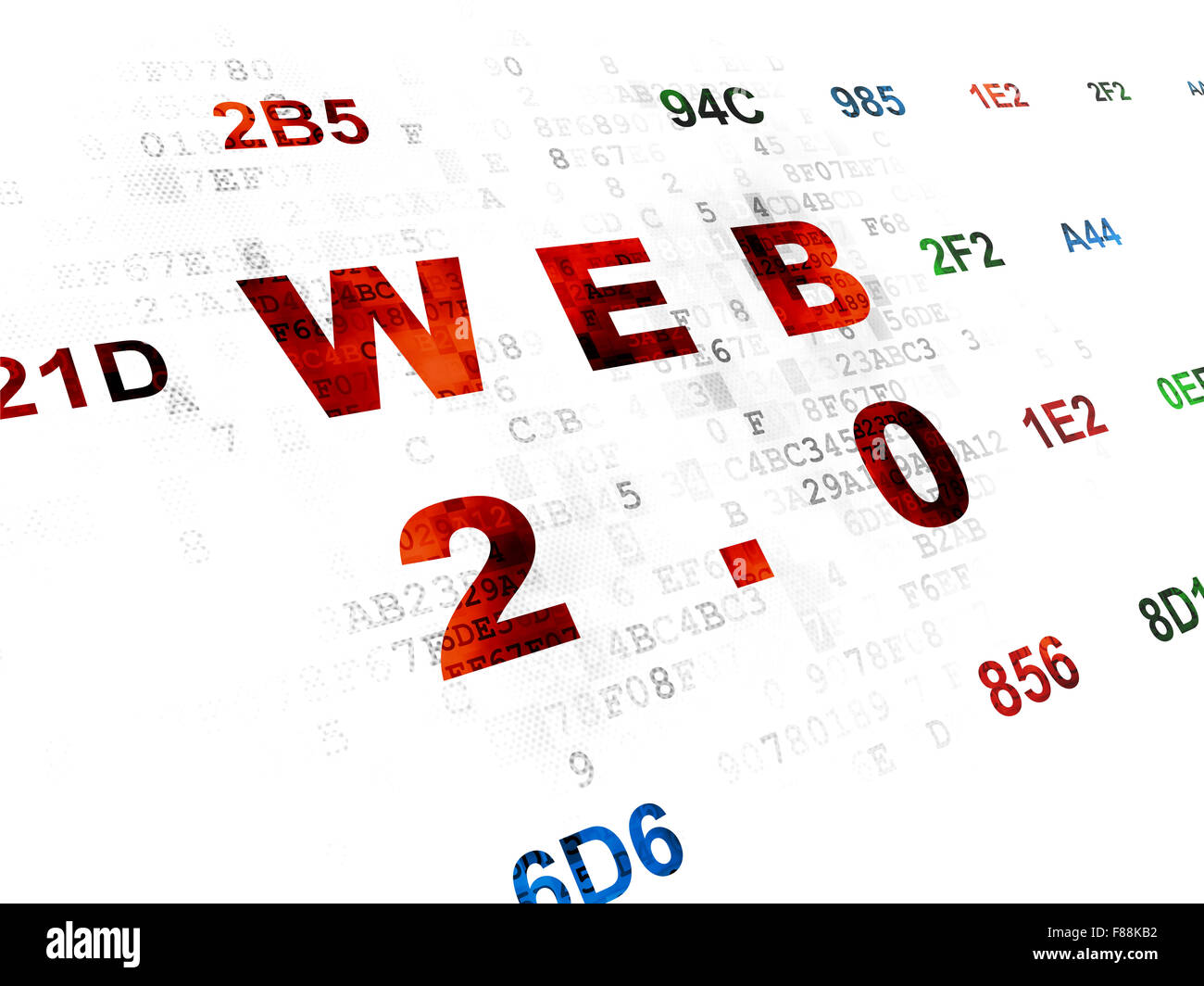 Web development concept: Web 2.0 on Digital background Stock Photo - Alamy
