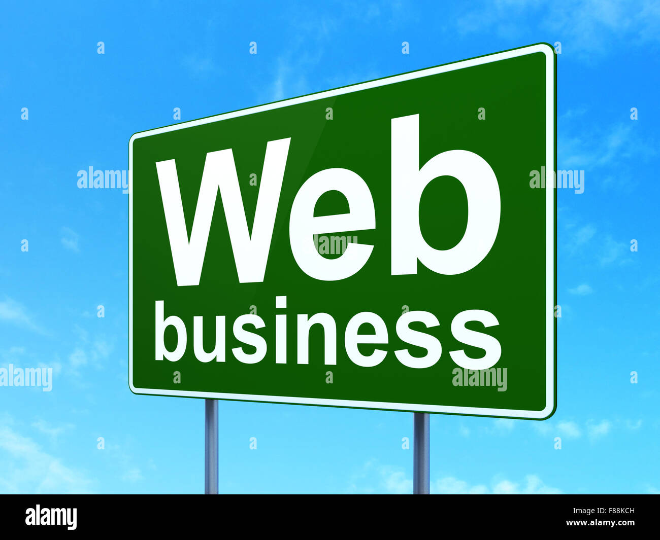 Web development concept: Web Business on road sign background Stock ...