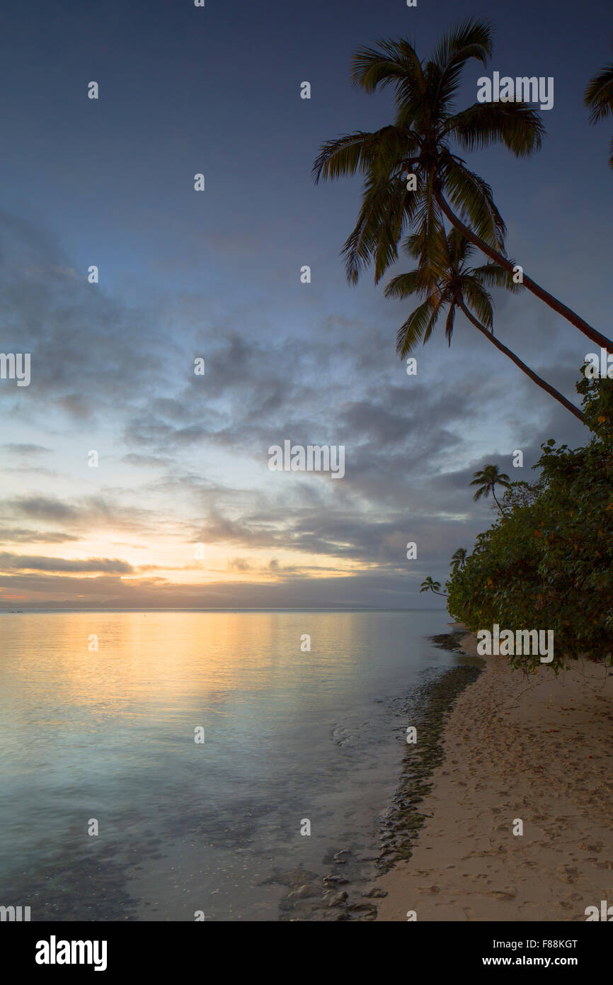 Leleuvia Island at sunset, Lomaiviti Islands, Fiji Stock Photo - Alamy