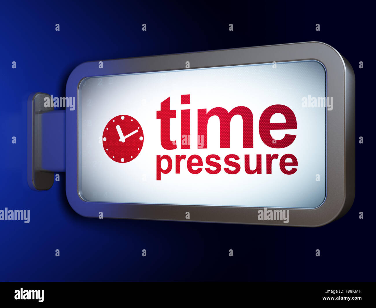 Timeline concept: Time Pressure and Clock on billboard background Stock ...