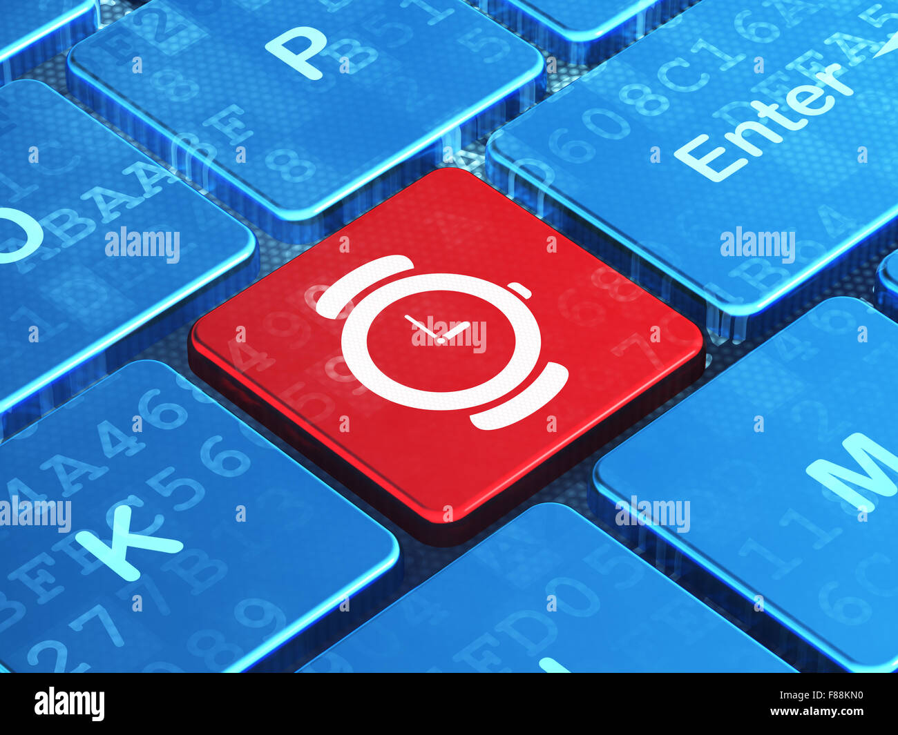 Timeline concept: Watch on computer keyboard background Stock Photo - Alamy