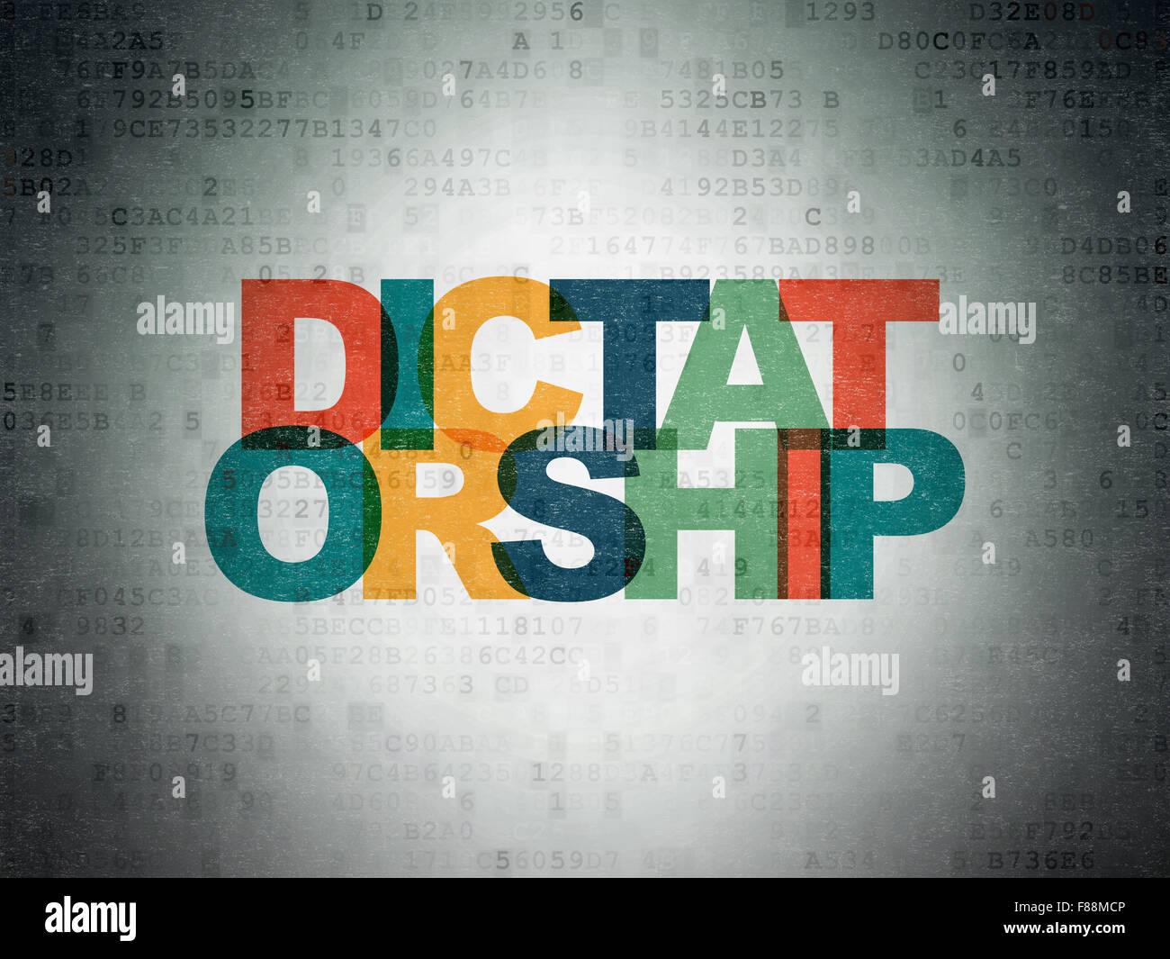Political concept: Dictatorship on Digital Paper background Stock Photo ...