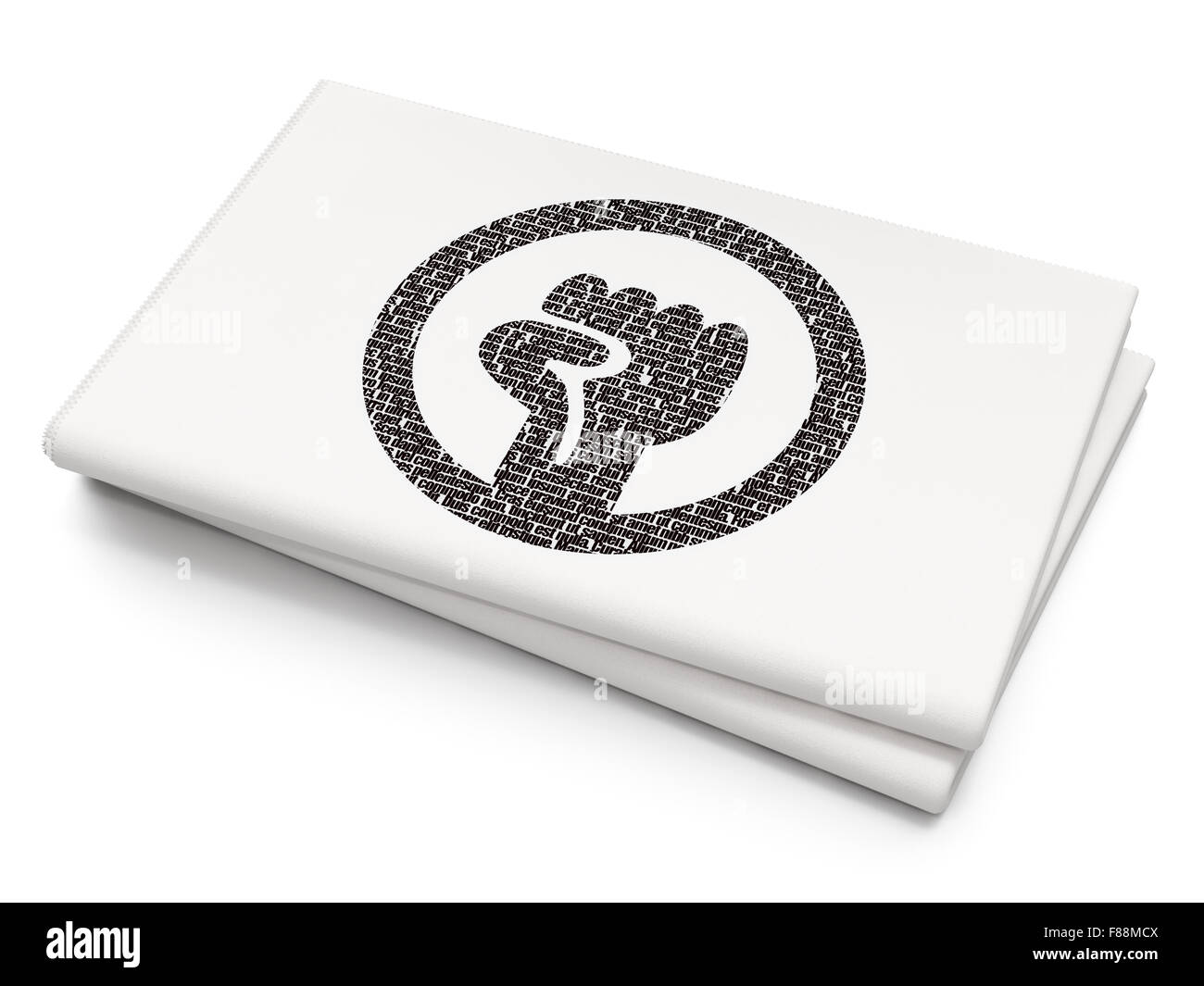 Politics concept: Uprising on Blank Newspaper background Stock Photo ...