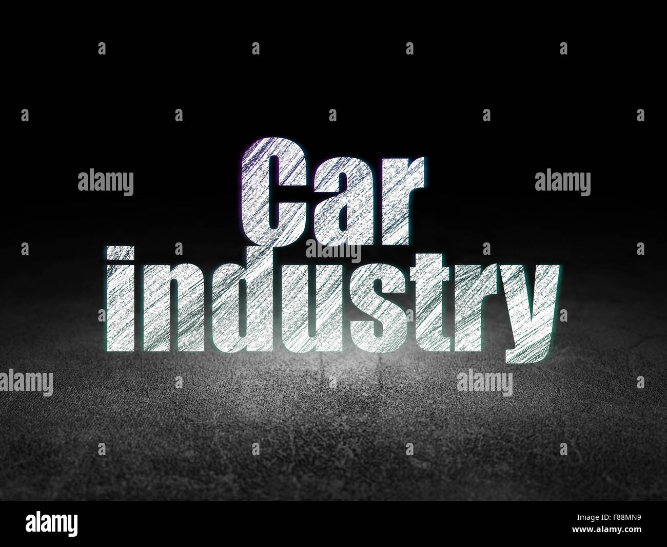 Manufacuring concept: Car Industry in grunge dark room Stock Photo - Alamy