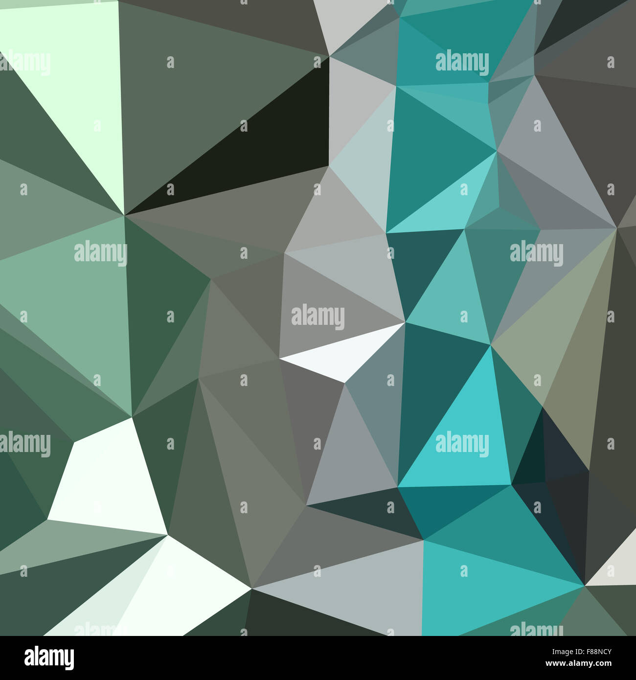 Low polygon style illustration of a persian green abstract geometric ...