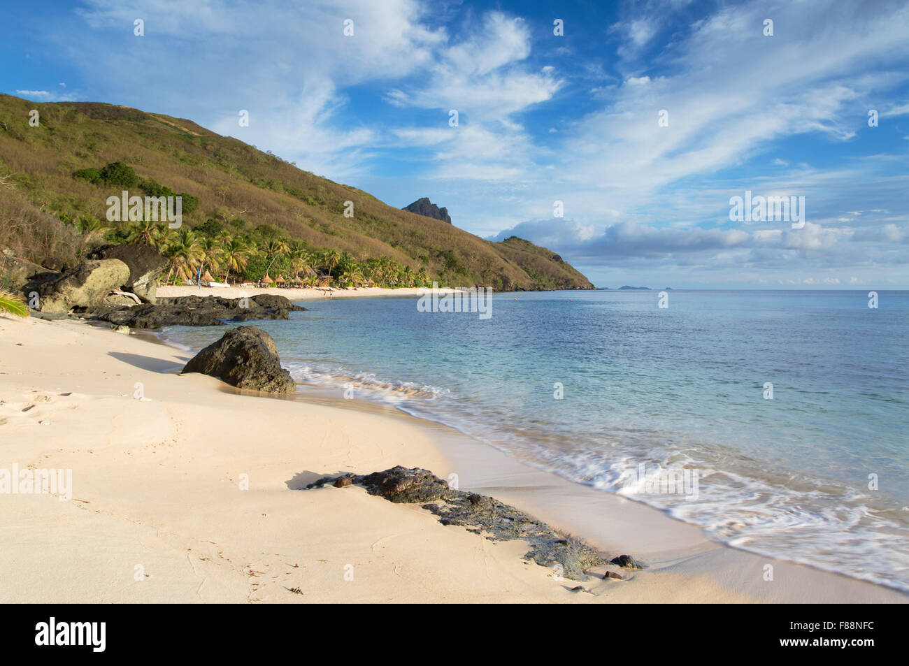 Beach at Octopus Resort, Waya Island, Yasawa Islands, Fiji Stock Photo ...