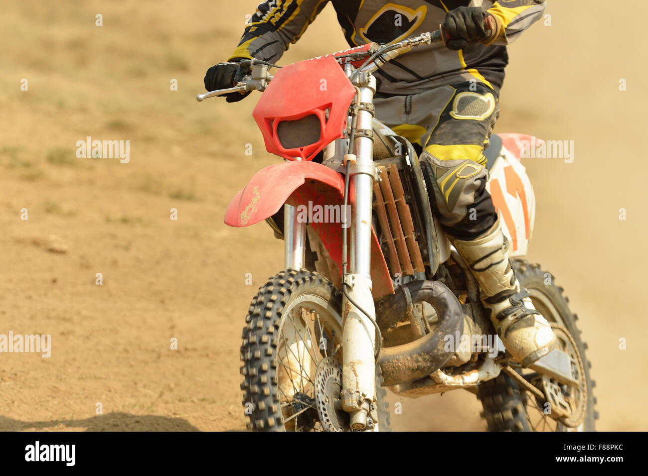 motocross bike in a race representing concept of speed and power in ...