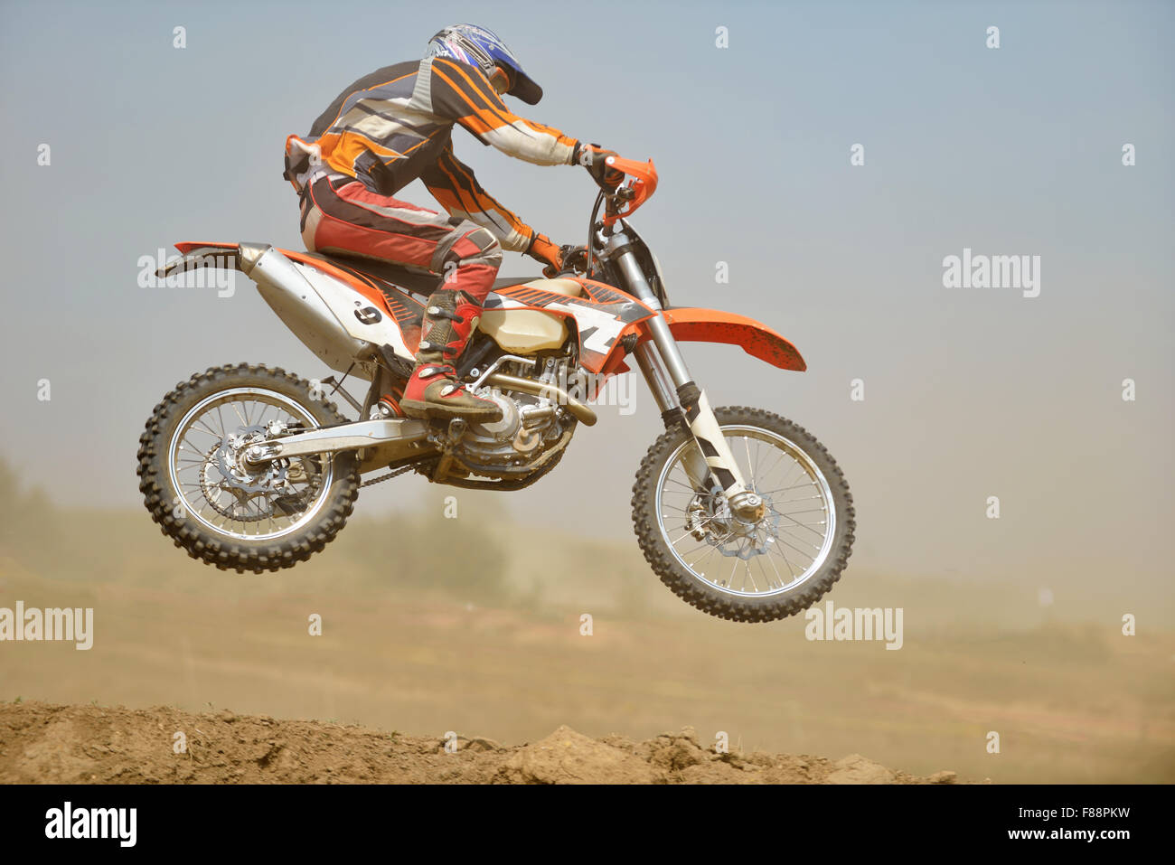 motocross bike in a race representing concept of speed and power in ...