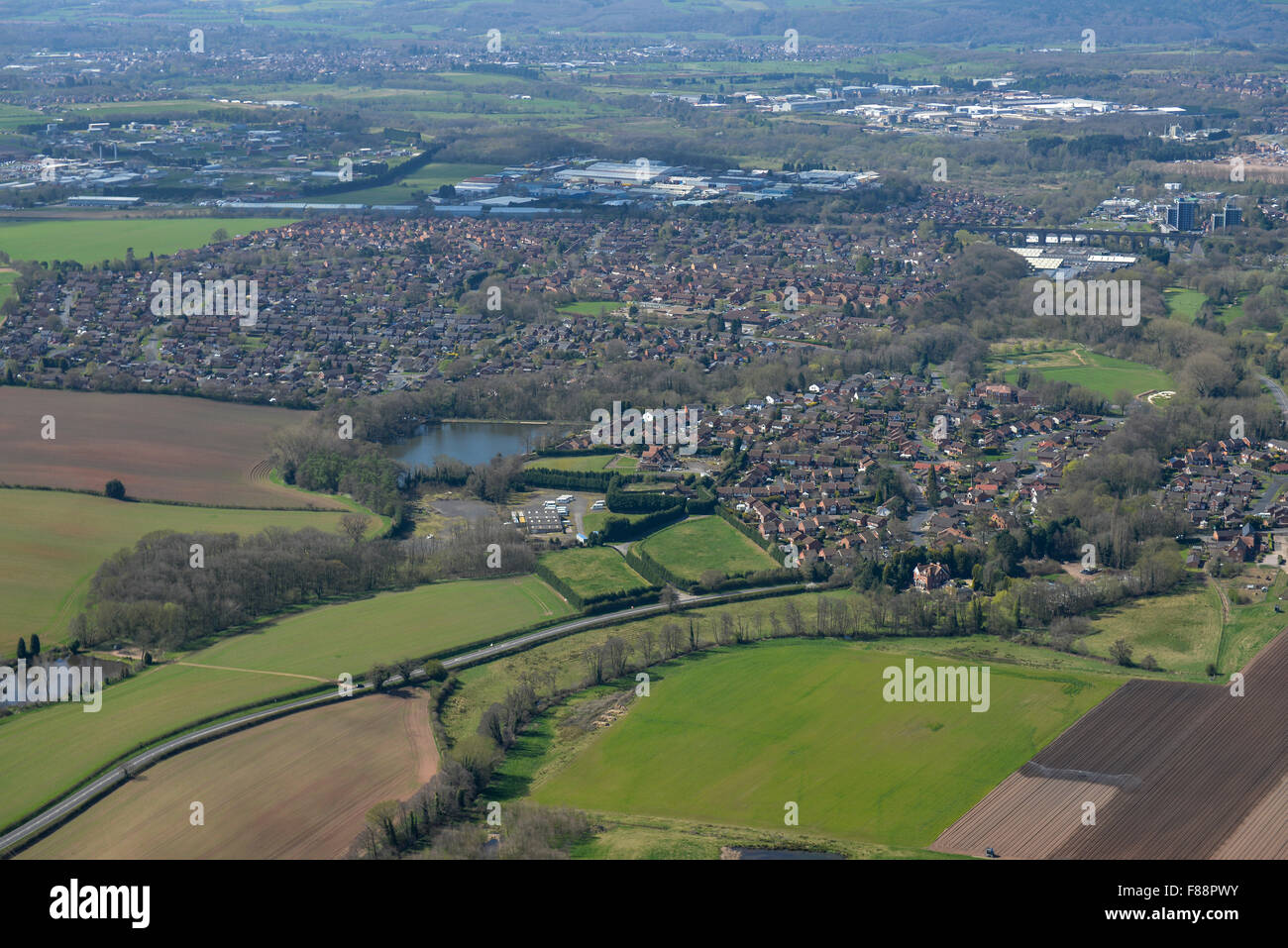 An aerial view of the Spennells area of Kidderminster Stock Photo - Alamy