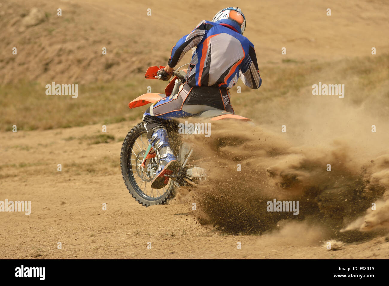 motocross bike in a race representing concept of speed and power in ...
