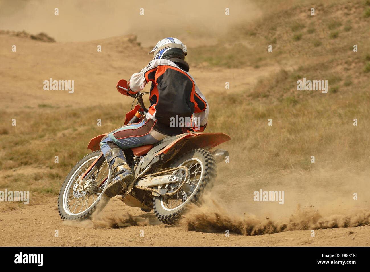 motocross bike in a race representing concept of speed and power in ...