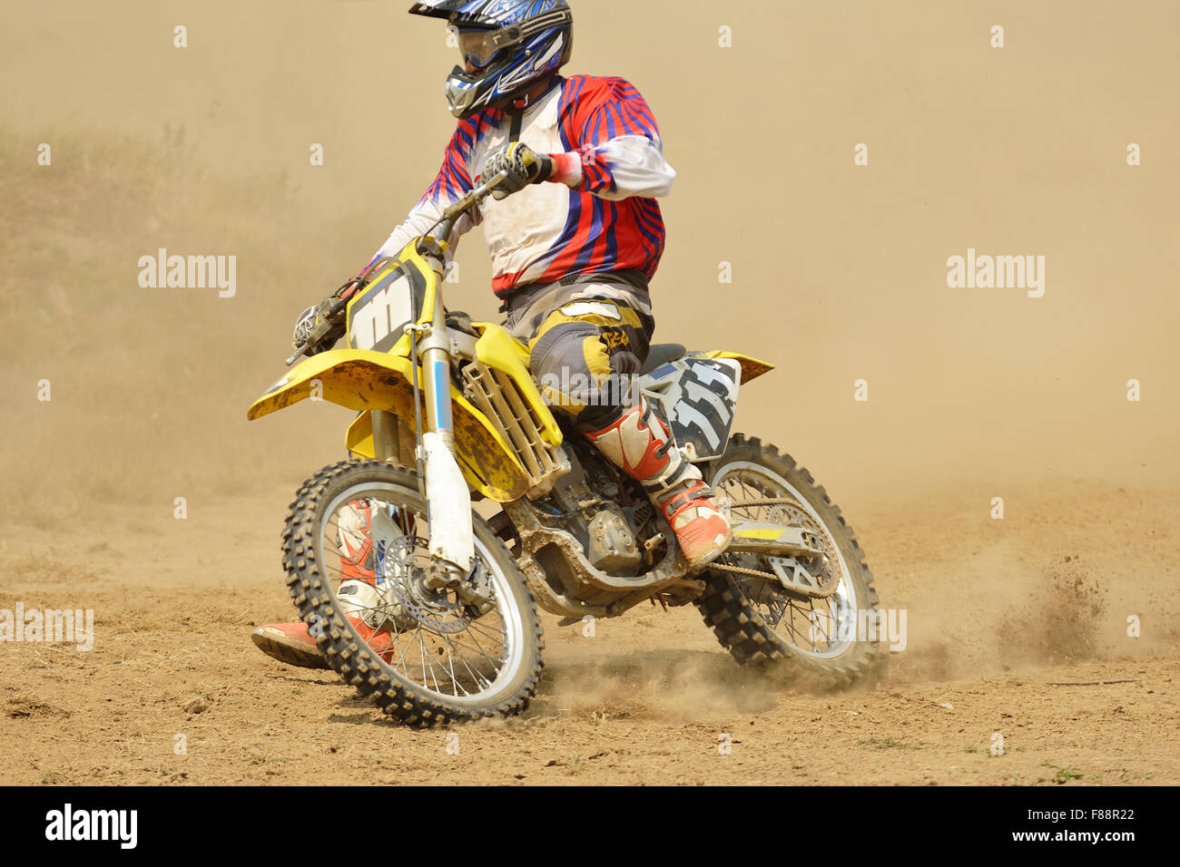 motocross bike in a race representing concept of speed and power in ...