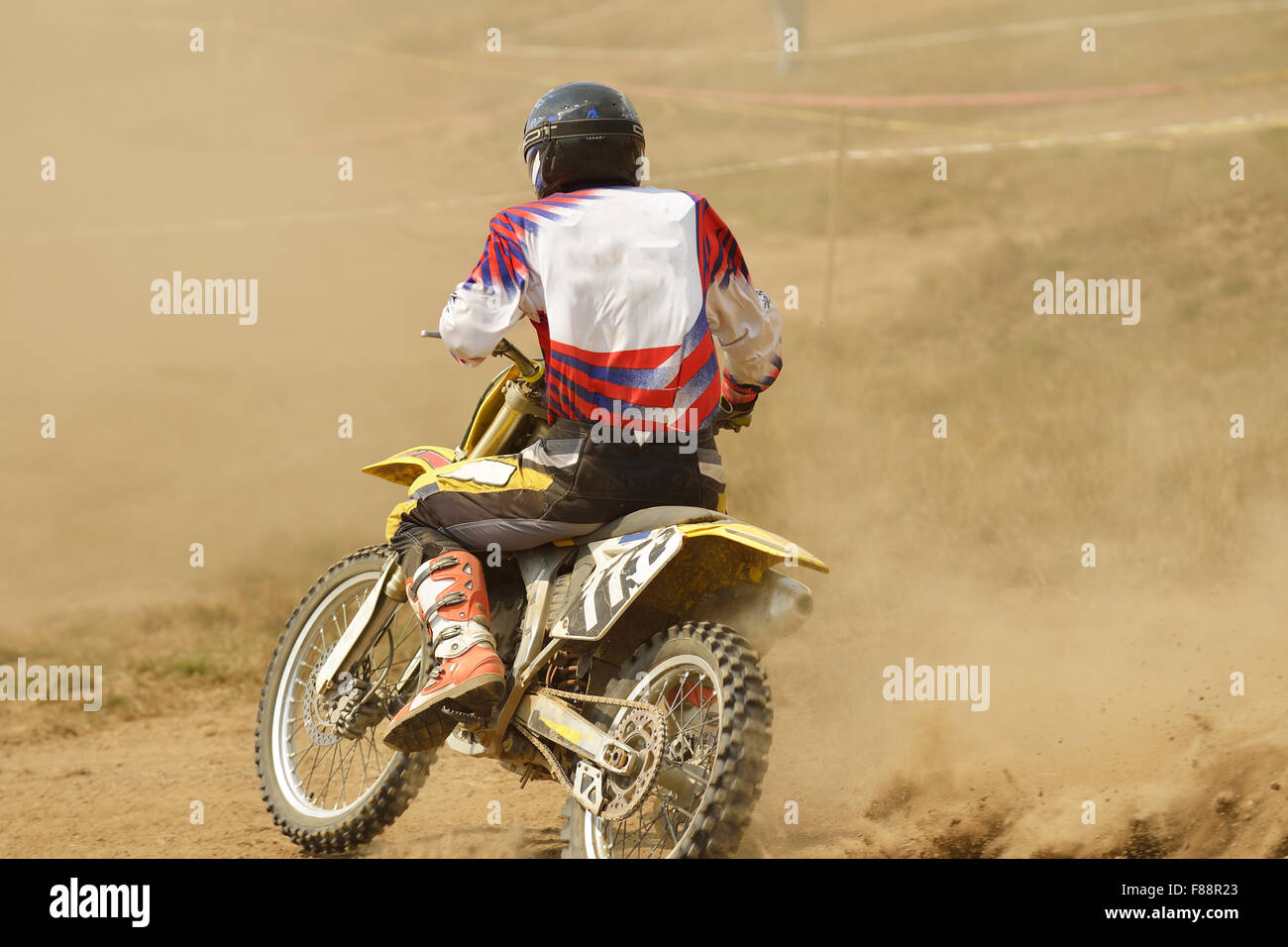 motocross bike in a race representing concept of speed and power in ...