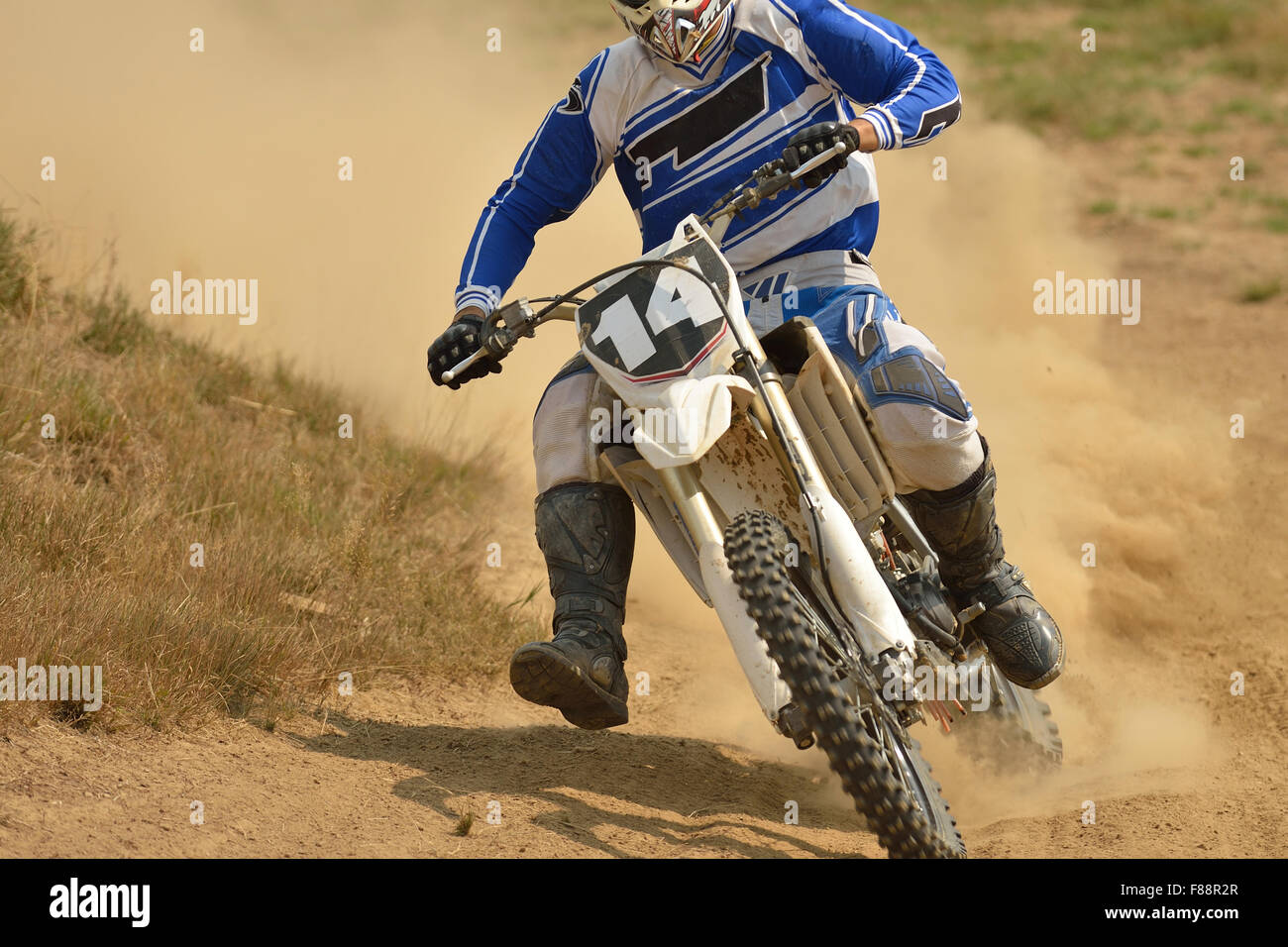 motocross bike in a race representing concept of speed and power in ...