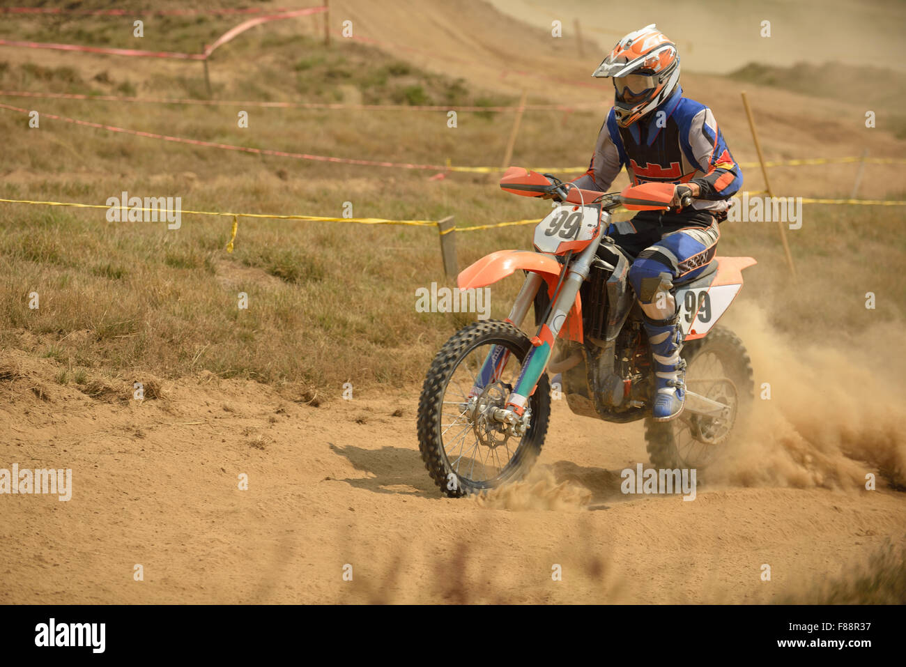 motocross bike in a race representing concept of speed and power in ...
