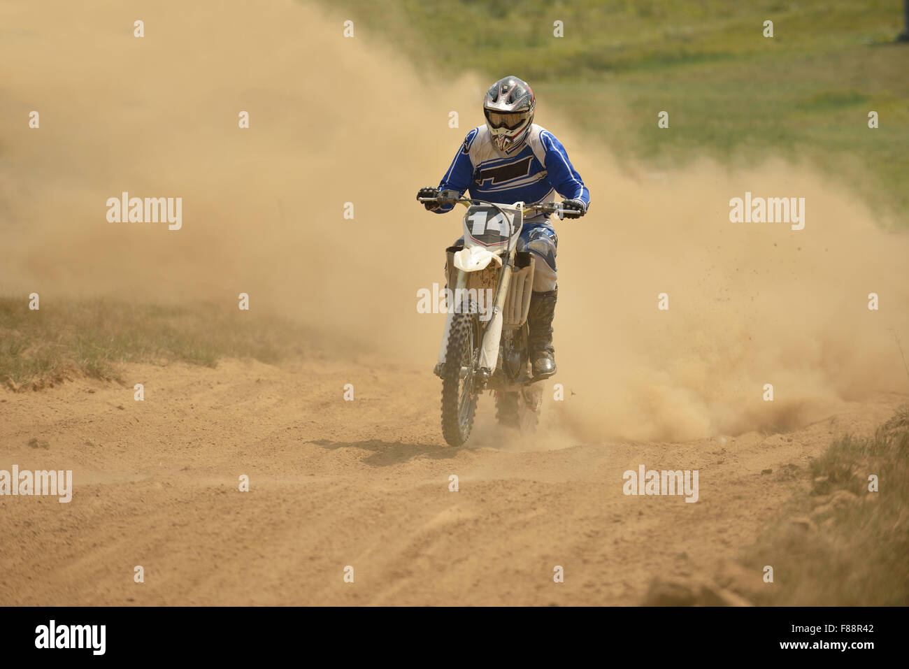 motocross bike in a race representing concept of speed and power in ...
