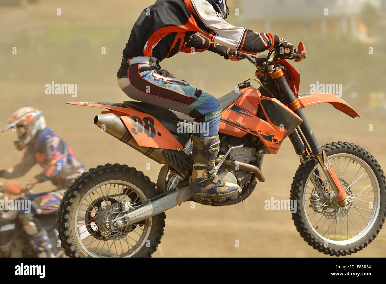 motocross bike in a race representing concept of speed and power in ...