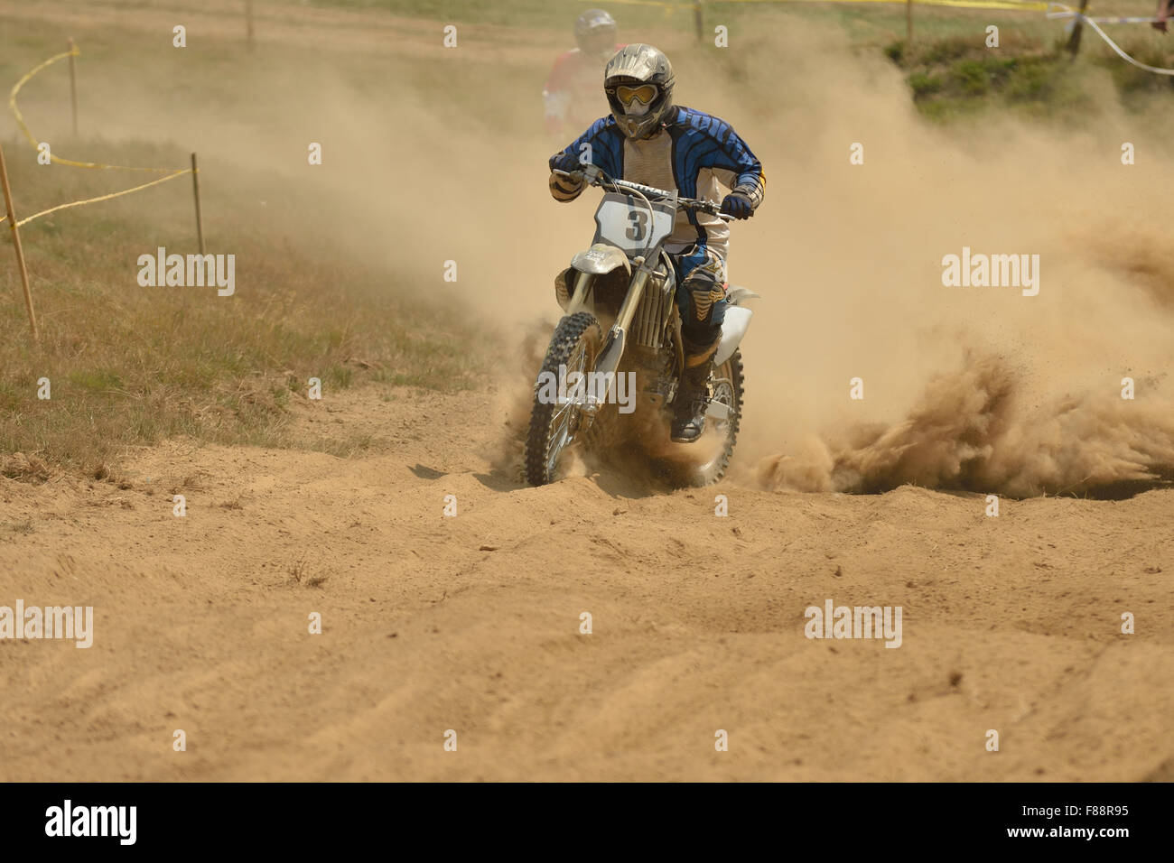 motocross bike in a race representing concept of speed and power in ...