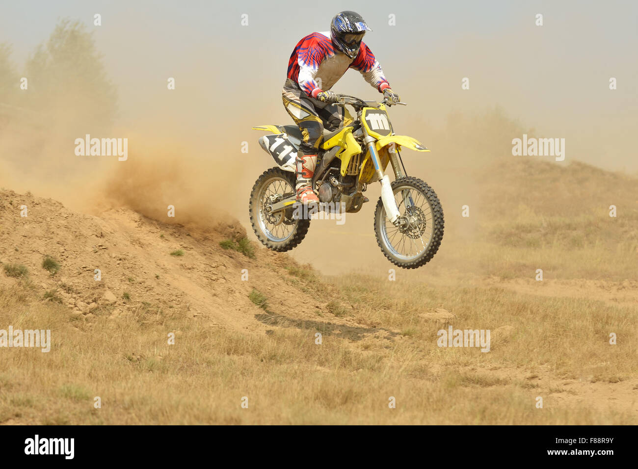motocross bike in a race representing concept of speed and power in ...
