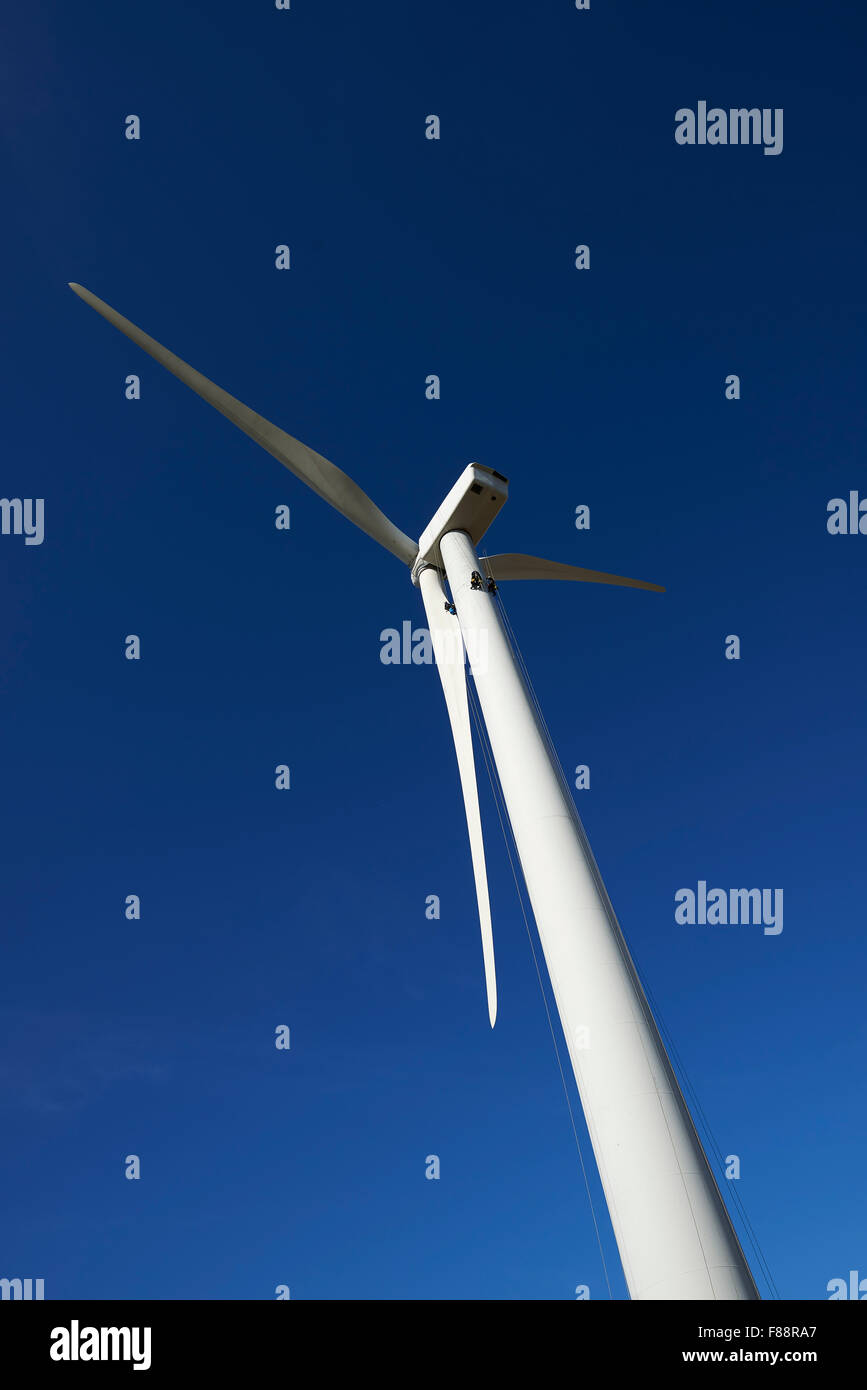 Vertical Works in Wind Farm, Burgos, Spain, Europe Stock Photo - Alamy