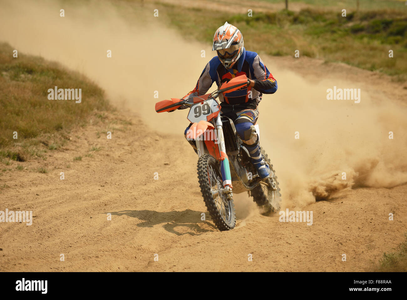 motocross bike in a race representing concept of speed and power in ...