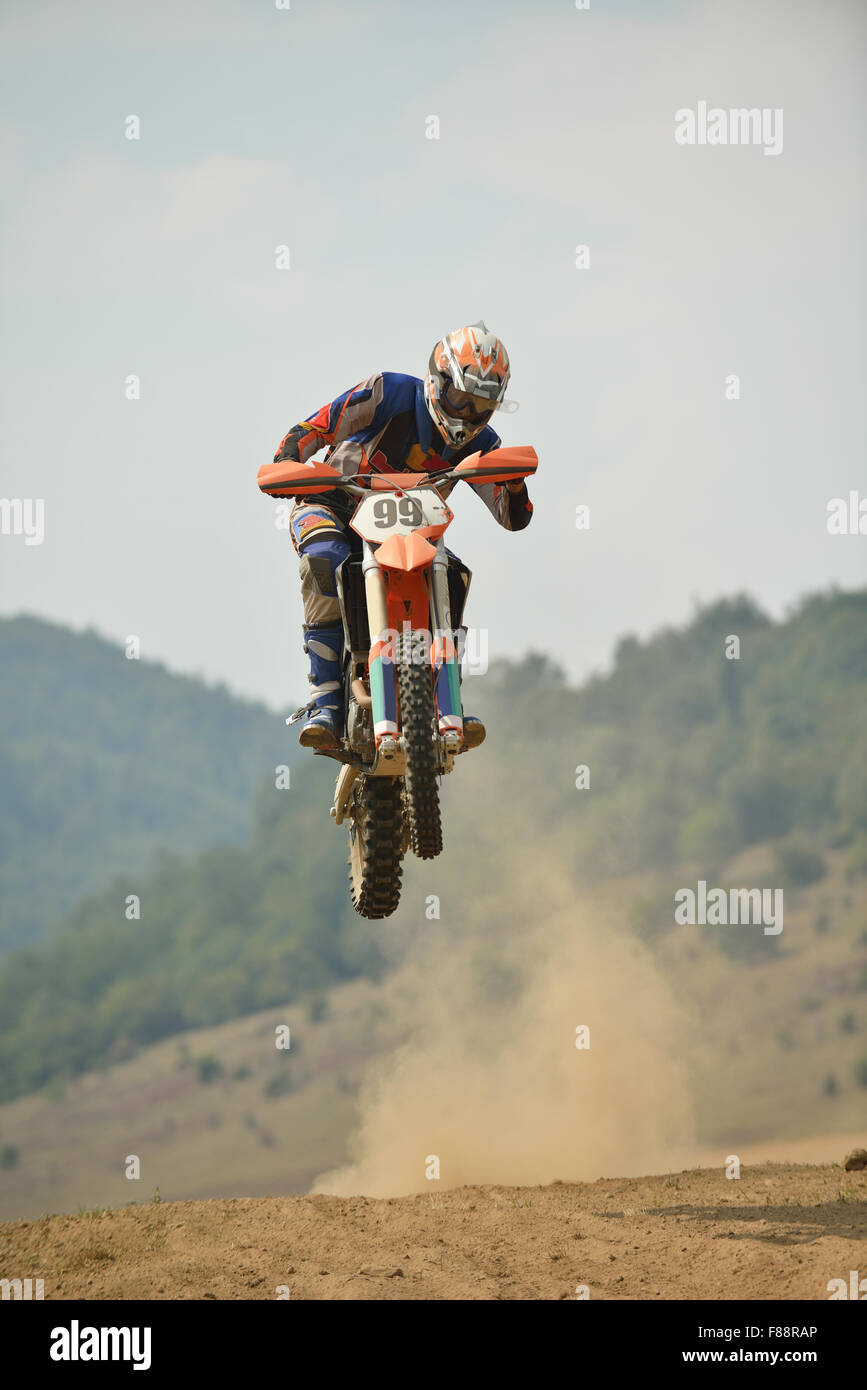 motocross bike in a race representing concept of speed and power in ...