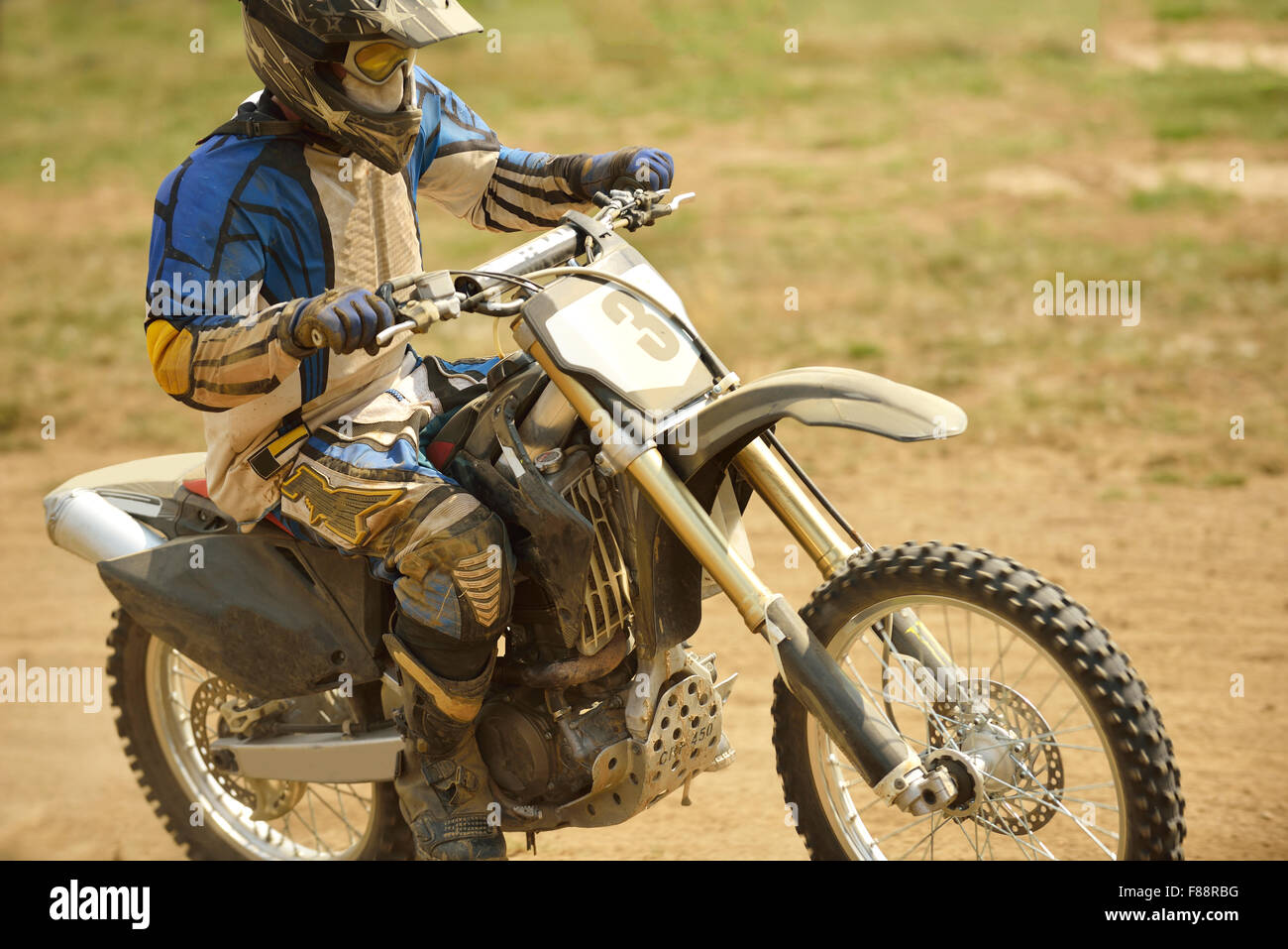 motocross bike in a race representing concept of speed and power in ...