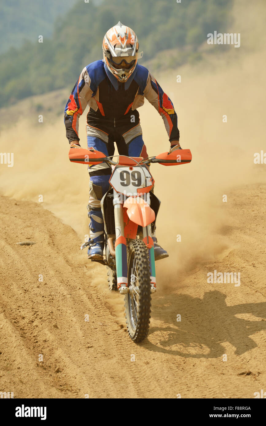 motocross bike in a race representing concept of speed and power in ...