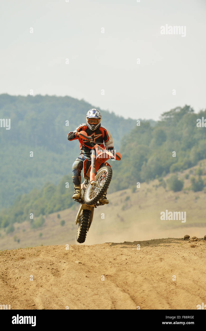 motocross bike in a race representing concept of speed and power in ...