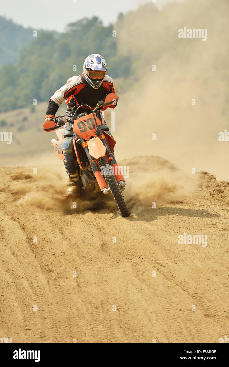 motocross bike in a race representing concept of speed and power in ...