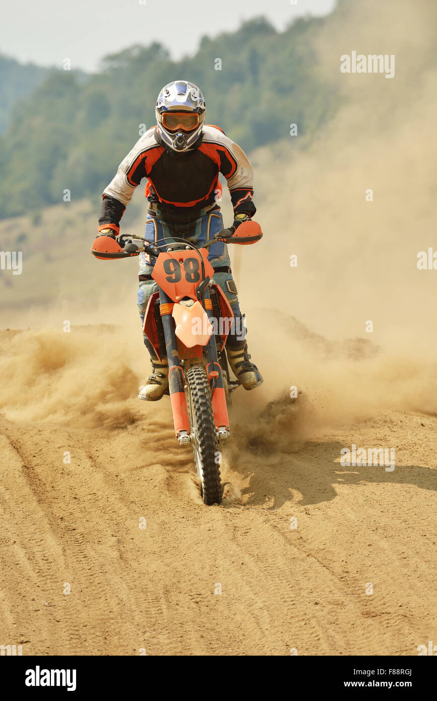 motocross bike in a race representing concept of speed and power in ...
