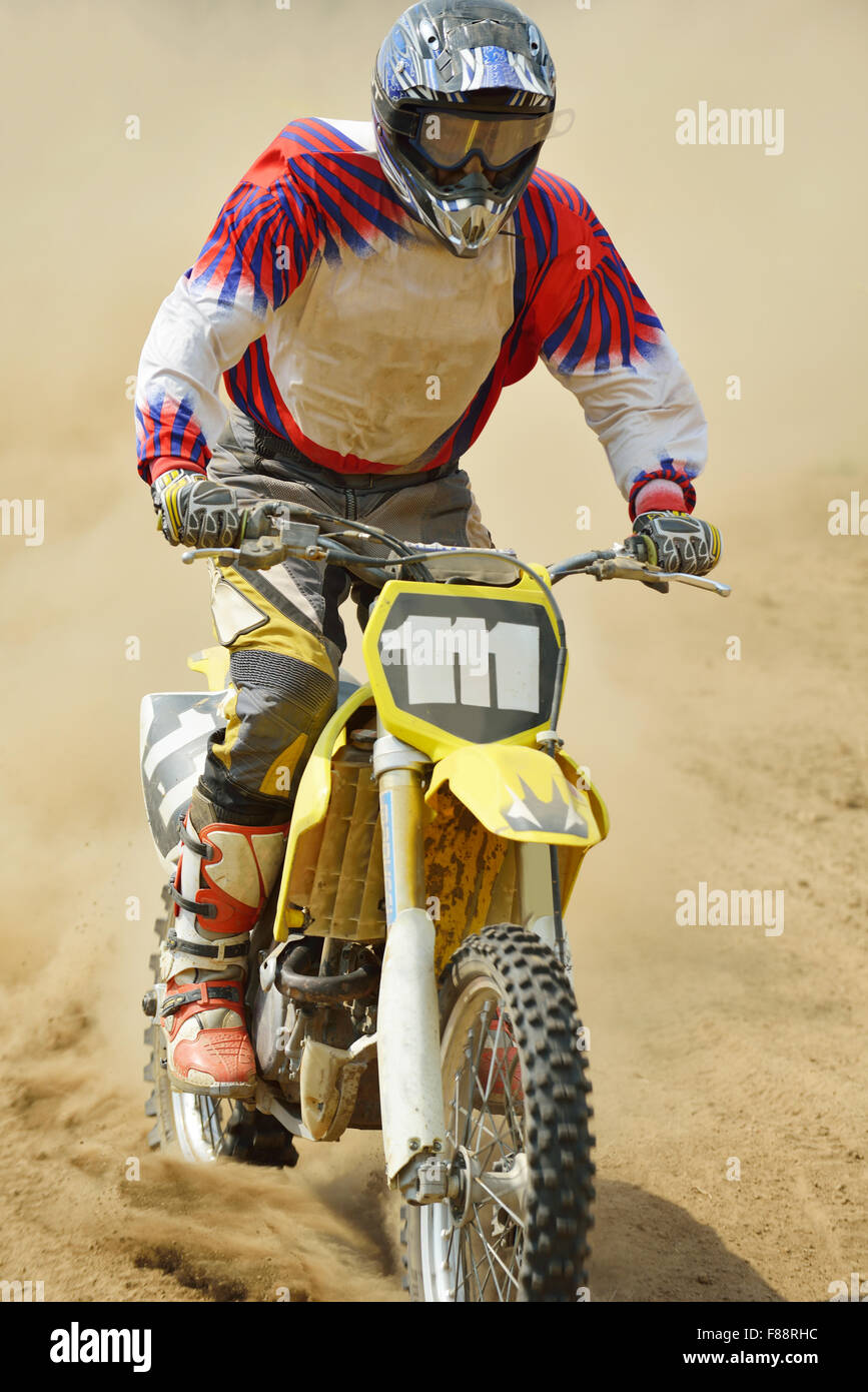 motocross bike in a race representing concept of speed and power in ...