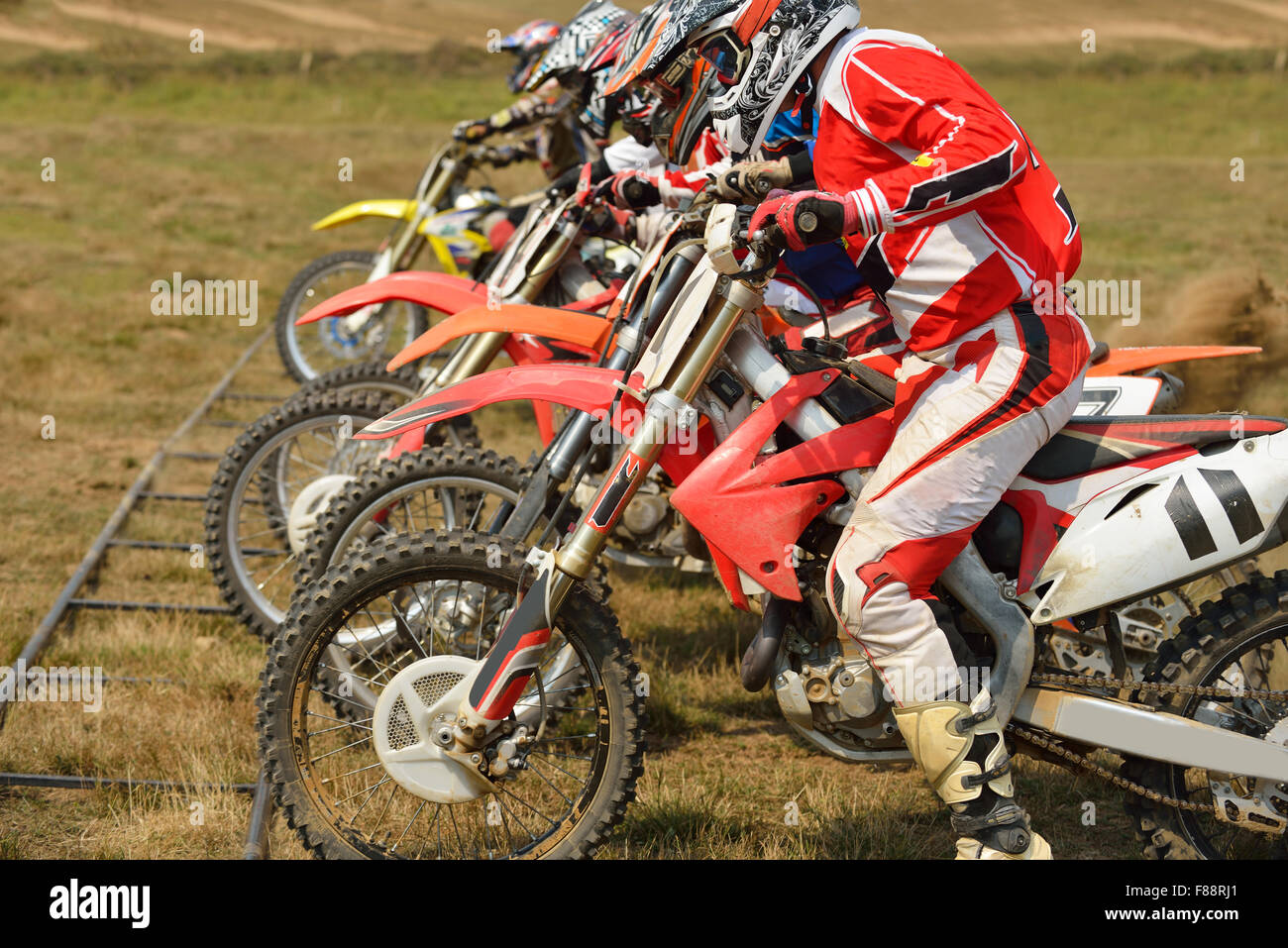motocross bike in a race representing concept of speed and power in ...