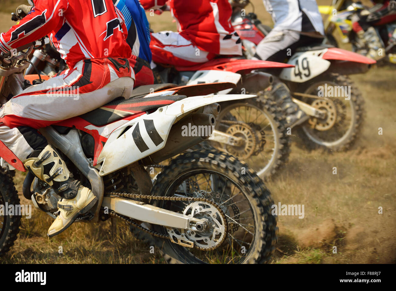 motocross bike in a race representing concept of speed and power in ...