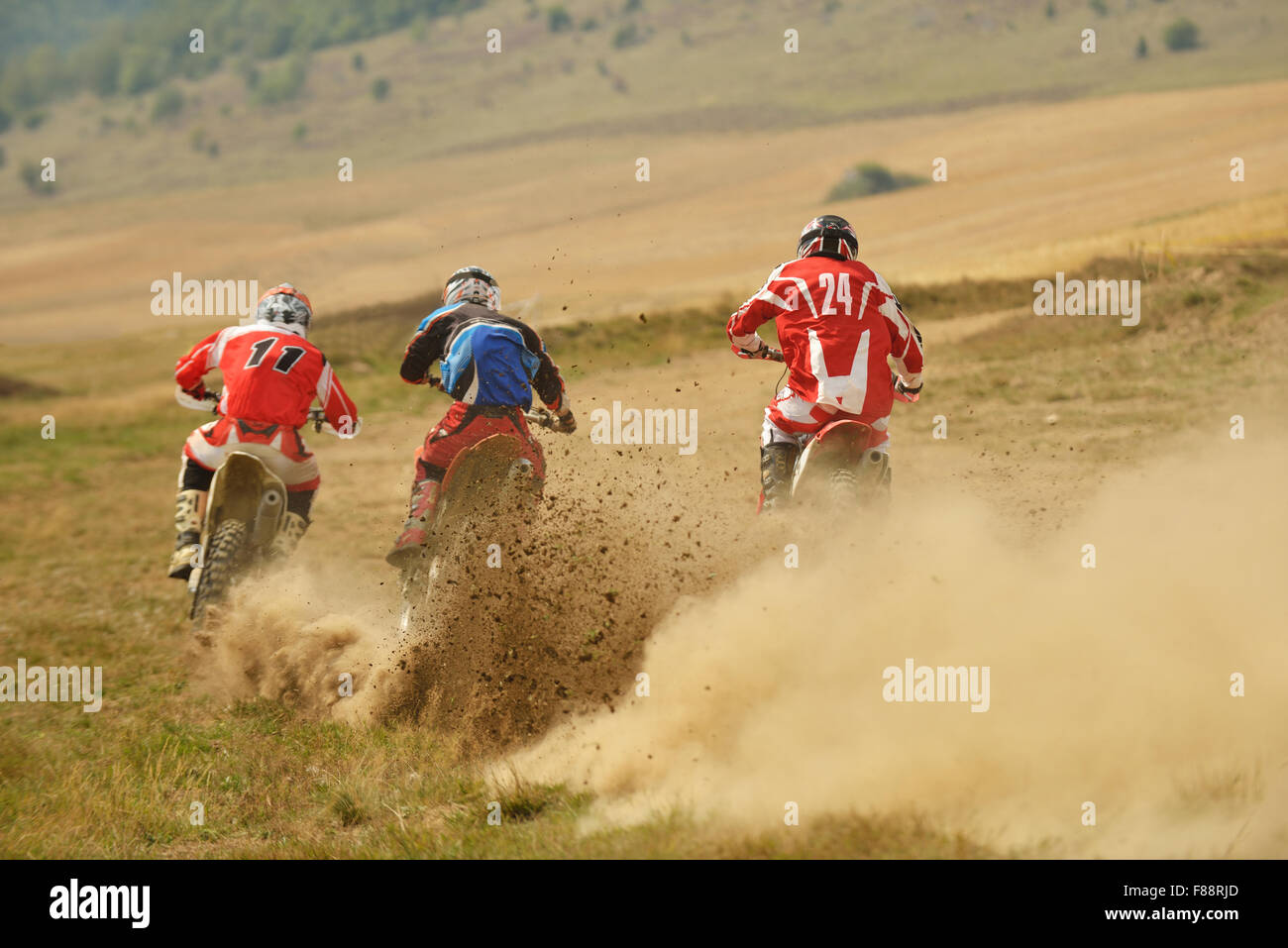 motocross bike in a race representing concept of speed and power in ...