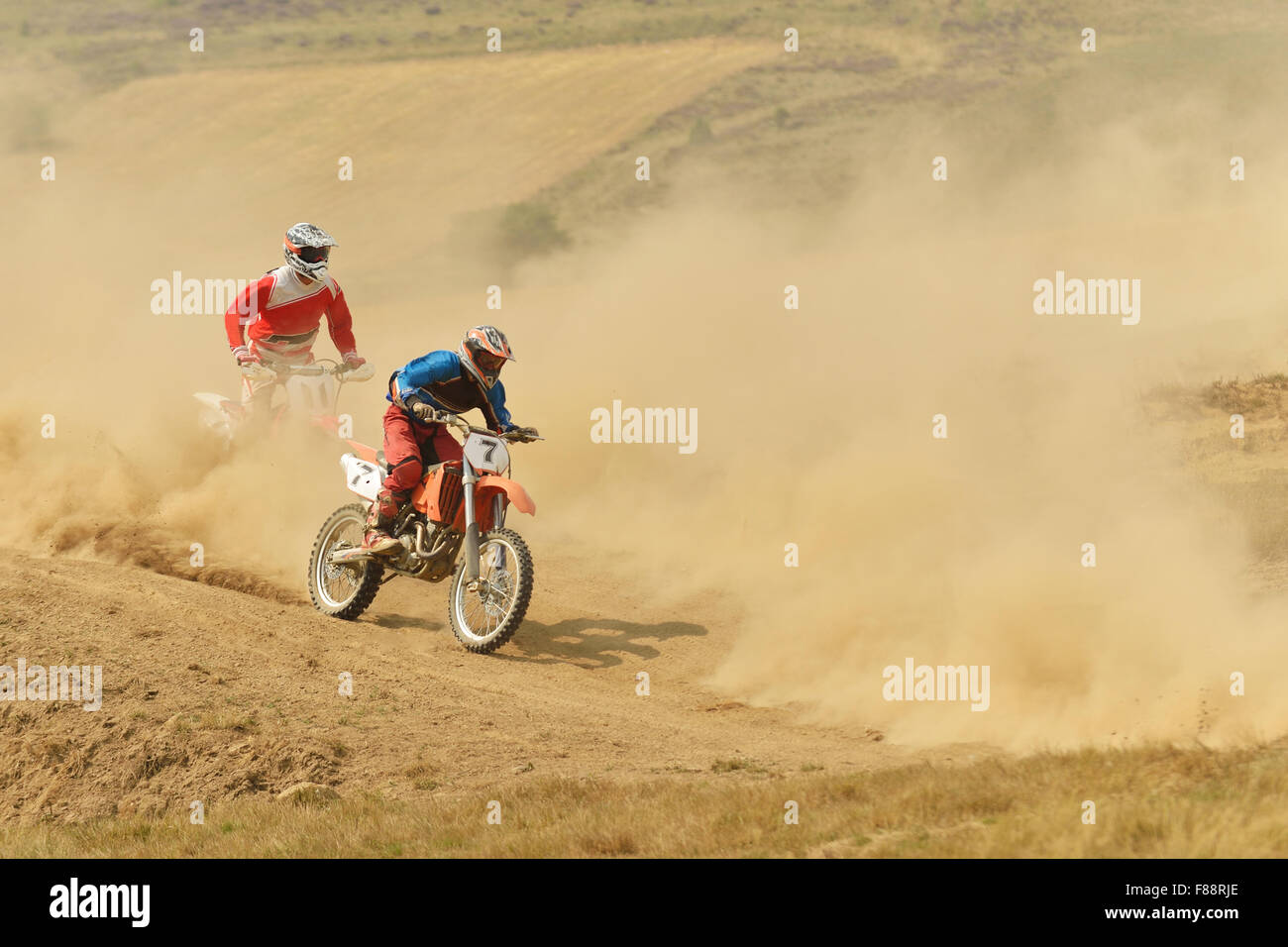 motocross bike in a race representing concept of speed and power in ...
