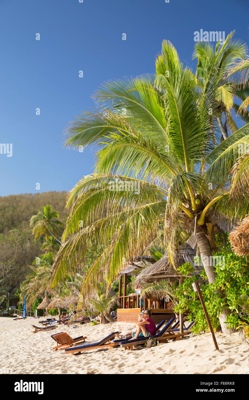 Beach at Octopus Resort, Waya Island, Yasawa Islands, Fiji Stock Photo ...