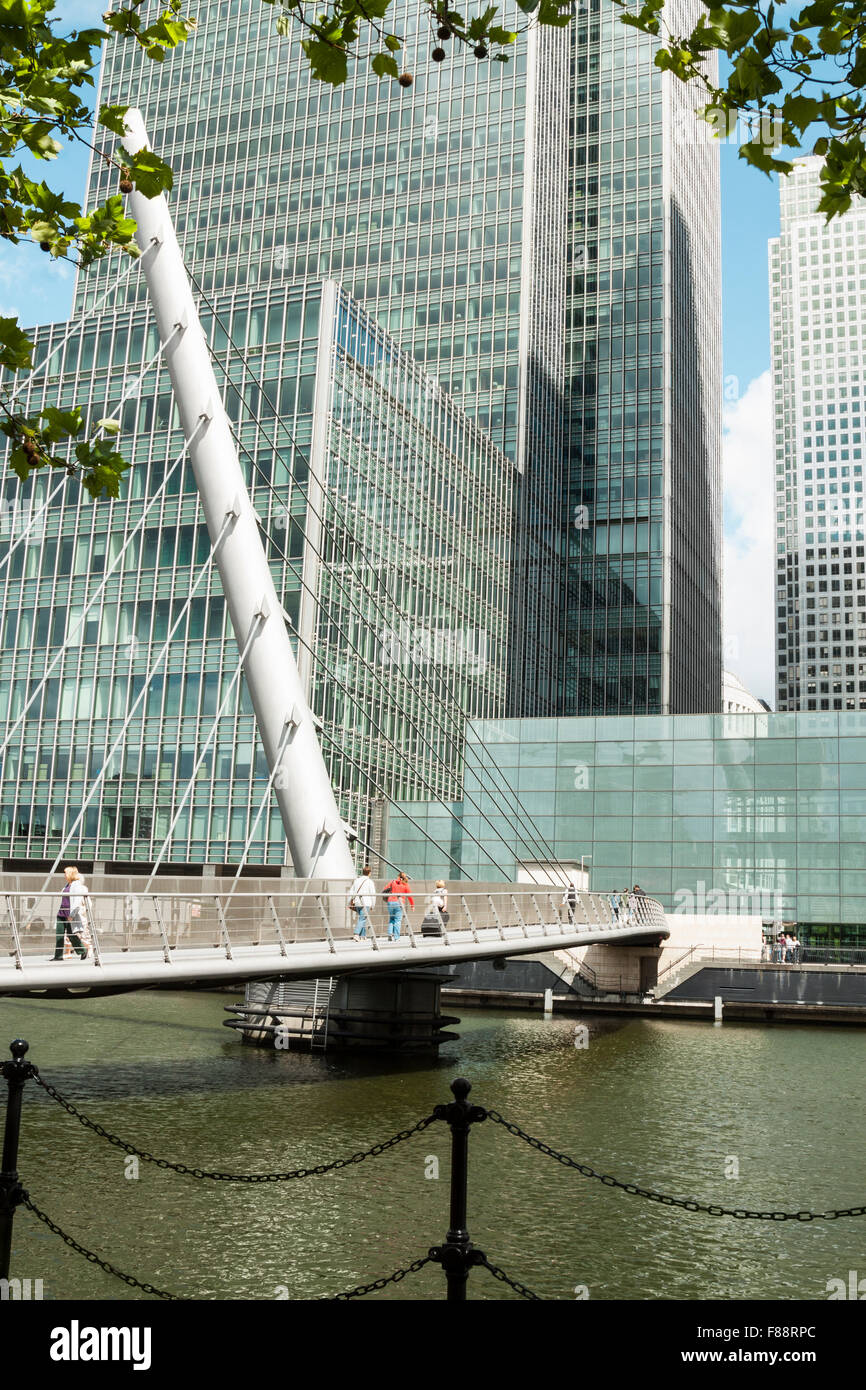 Canary Wharf - London UK - The Wilkinson Bridge Stock Photo - Alamy